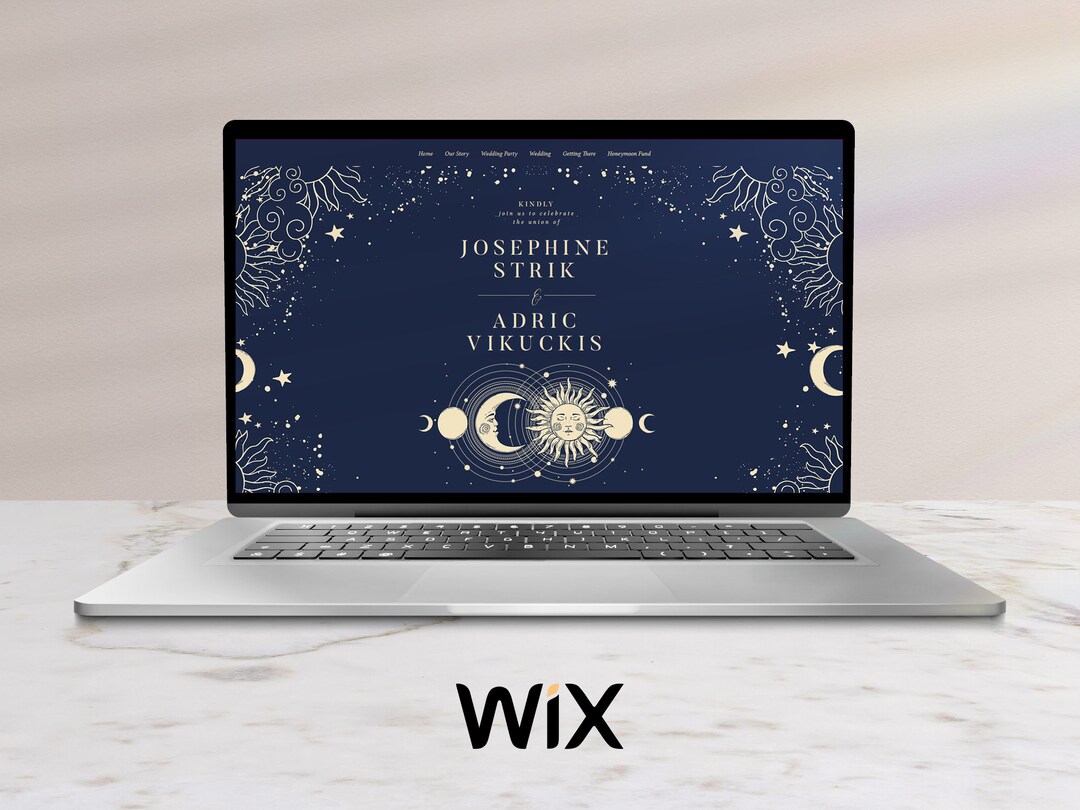 Celestial RSVP Website Editable WIX Template - Etsy