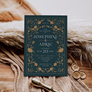 Storybook Wedding Invitation Suite Editable Template - Etsy