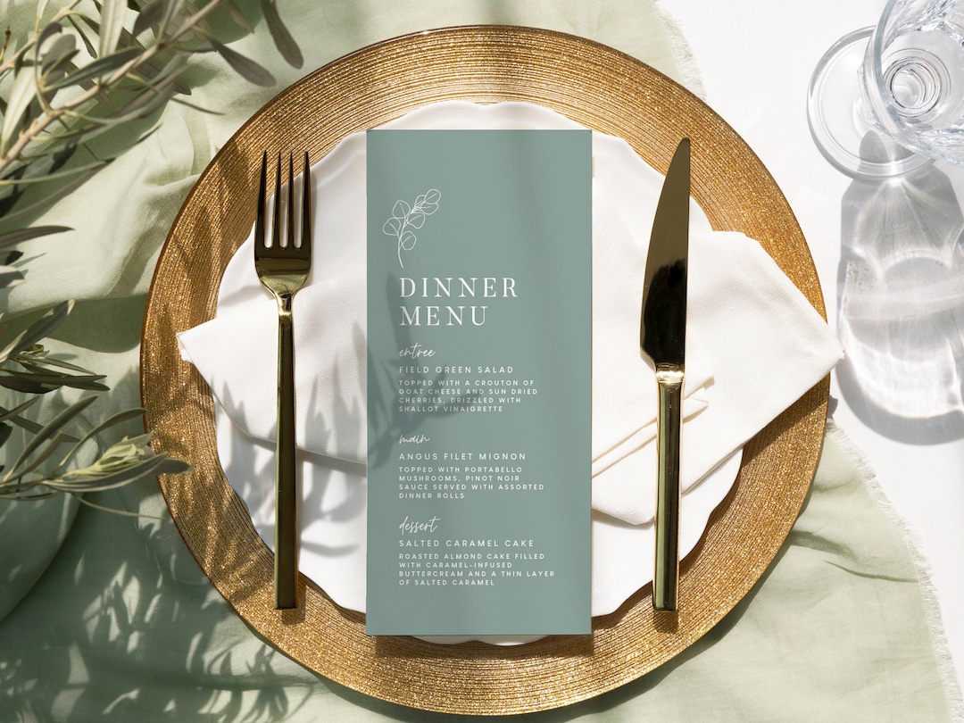 Australian Natives Menu & Drinks Menu Editable Template - Etsy