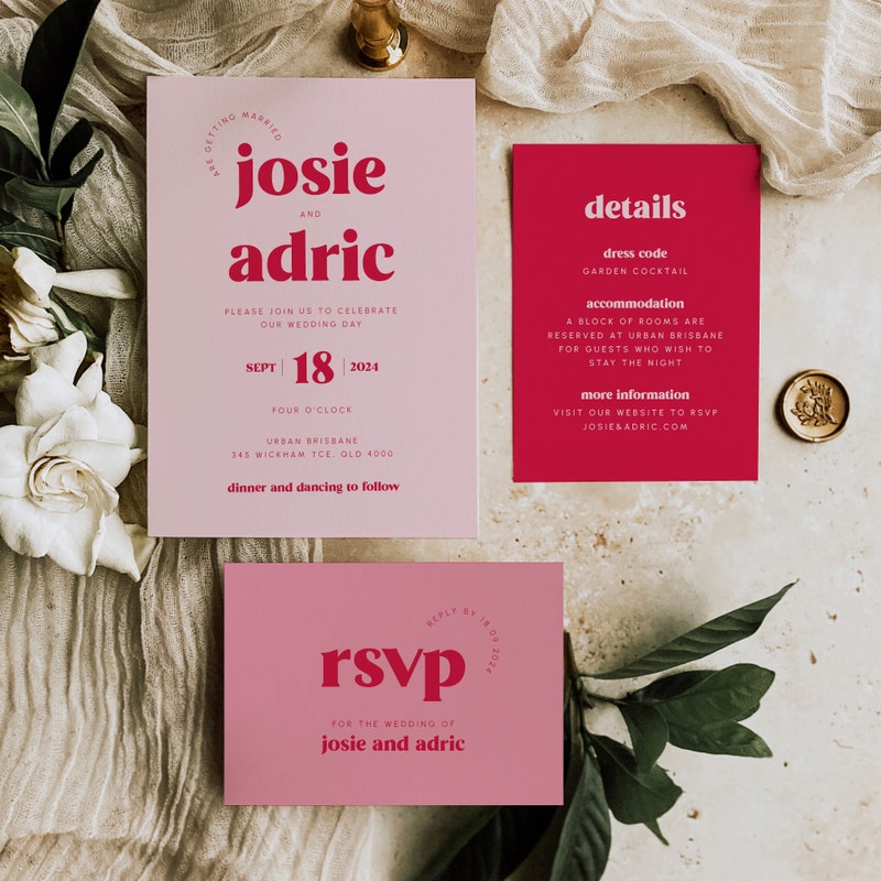 Retro Wedding Invitation - Etsy