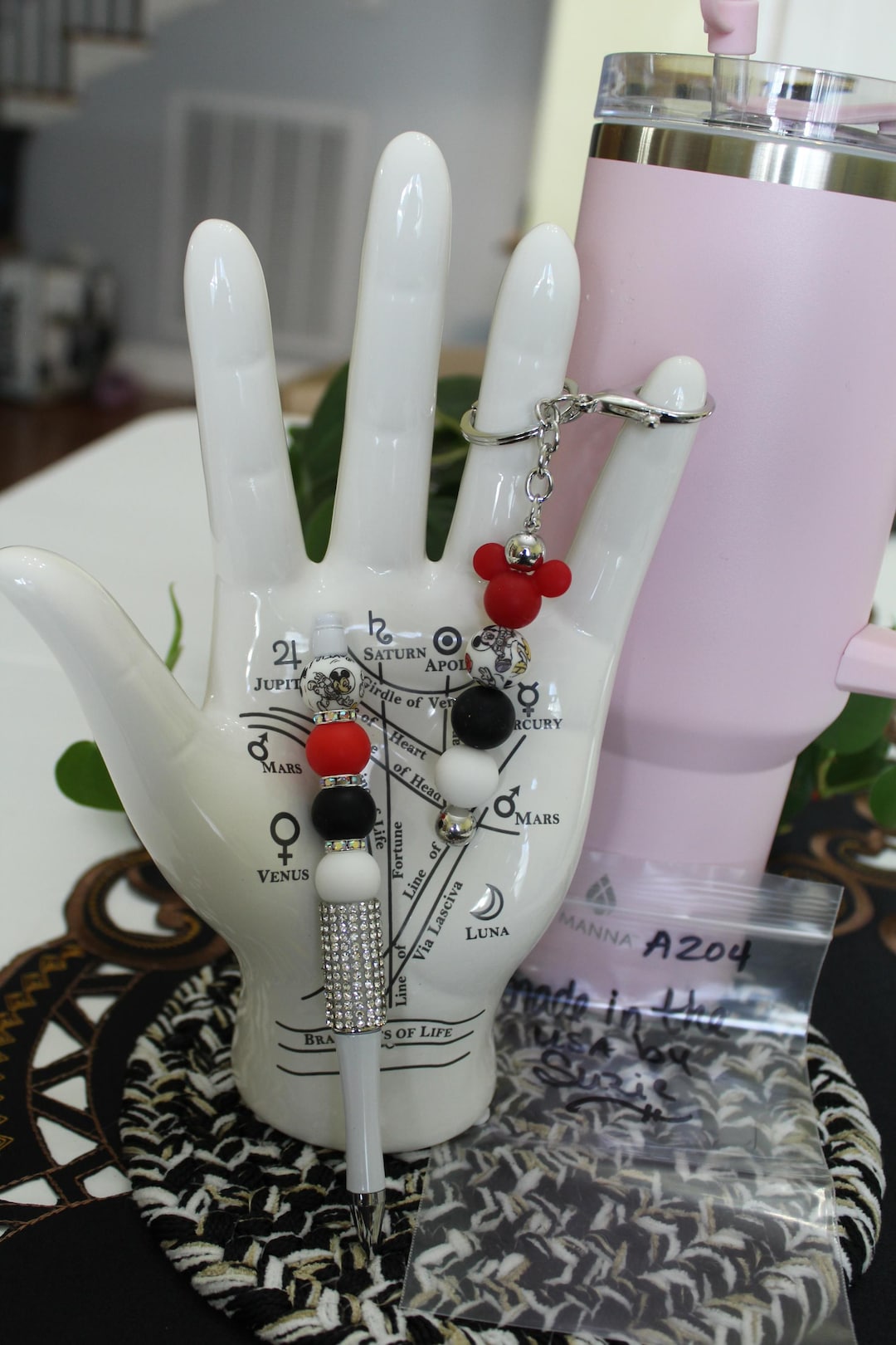 Mickey Mouse , Disney, Beaded Keychain, Beaded Zipper Pull, and ...
