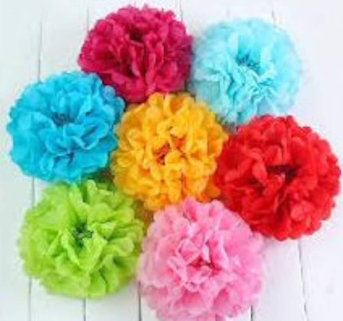 DIY Paper Tissue Flowers Templates & Tutorial, PDF Quick PATTERN ...