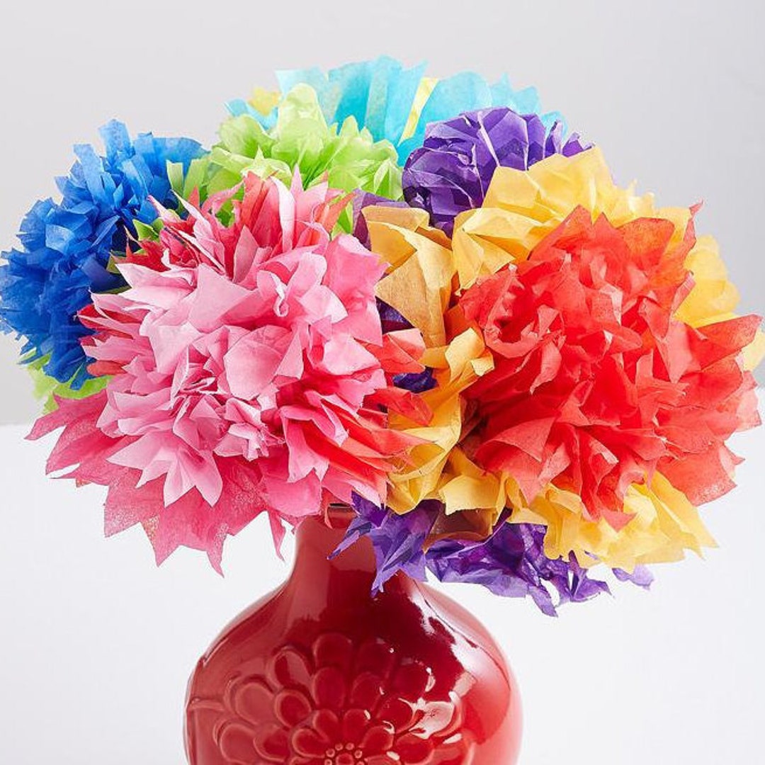 DIY Paper Tissue Flowers Templates & Tutorial, PDF Quick PATTERN ...