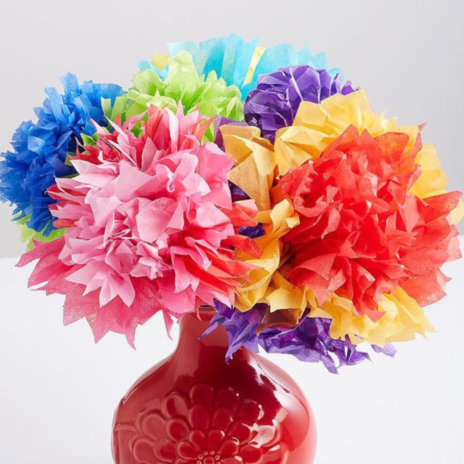 DIY Paper Tissue Flowers Templates & Tutorial, PDF Quick PATTERN ...