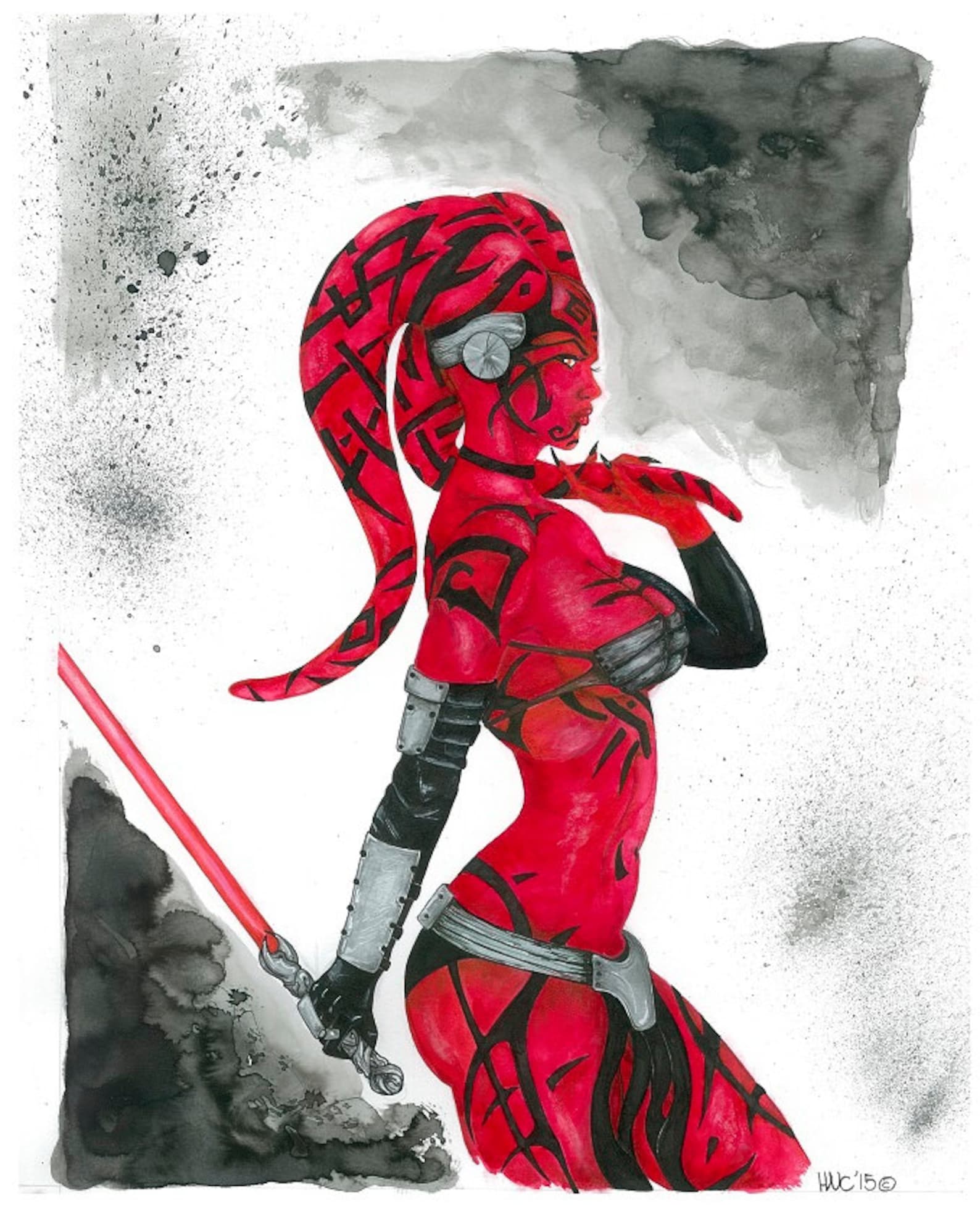 Darth Talon Star Wars Fan Art Print Etsy