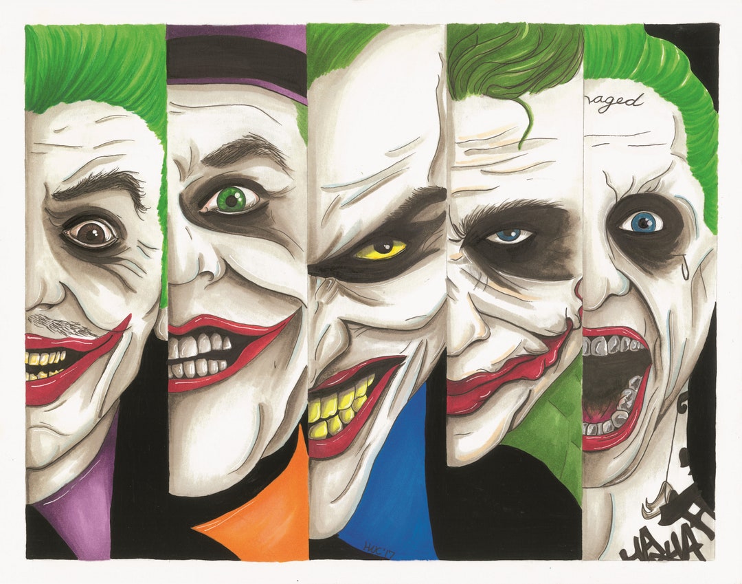 Joker Evolution DC Comic Fan Art Print - Etsy