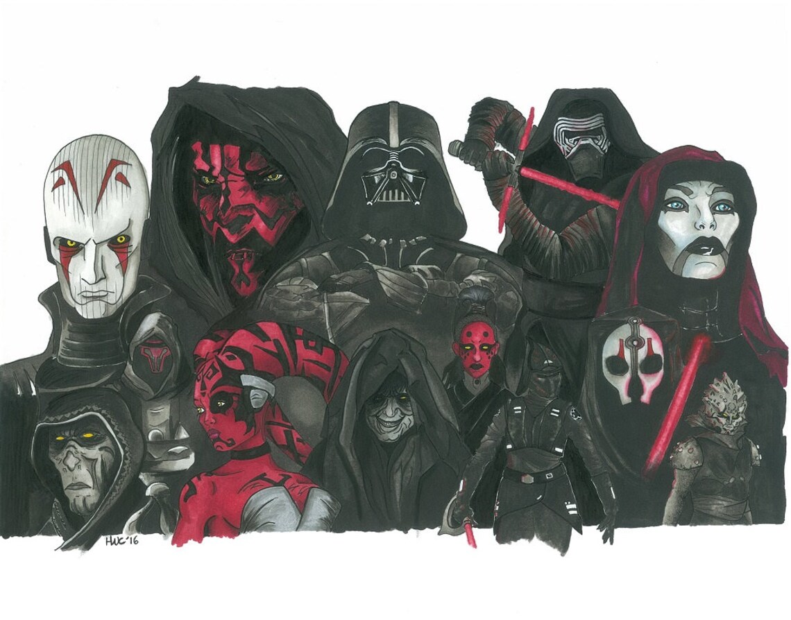 Sith Lords - Star Wars Fan Art Print - Etsy