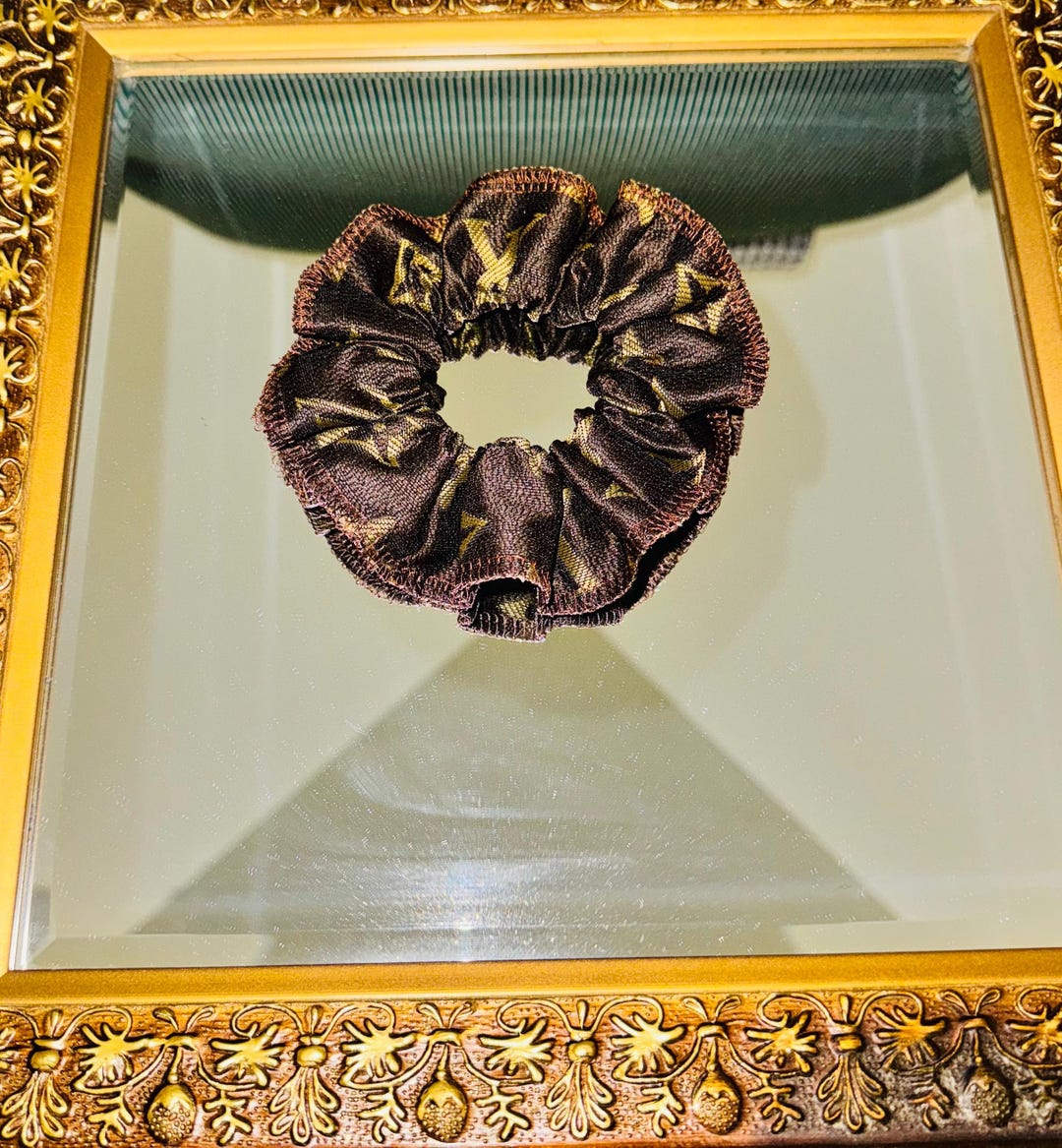 Reworked Designer Fabric Scrunchie/upcycled Luxury Hair Accessory ...