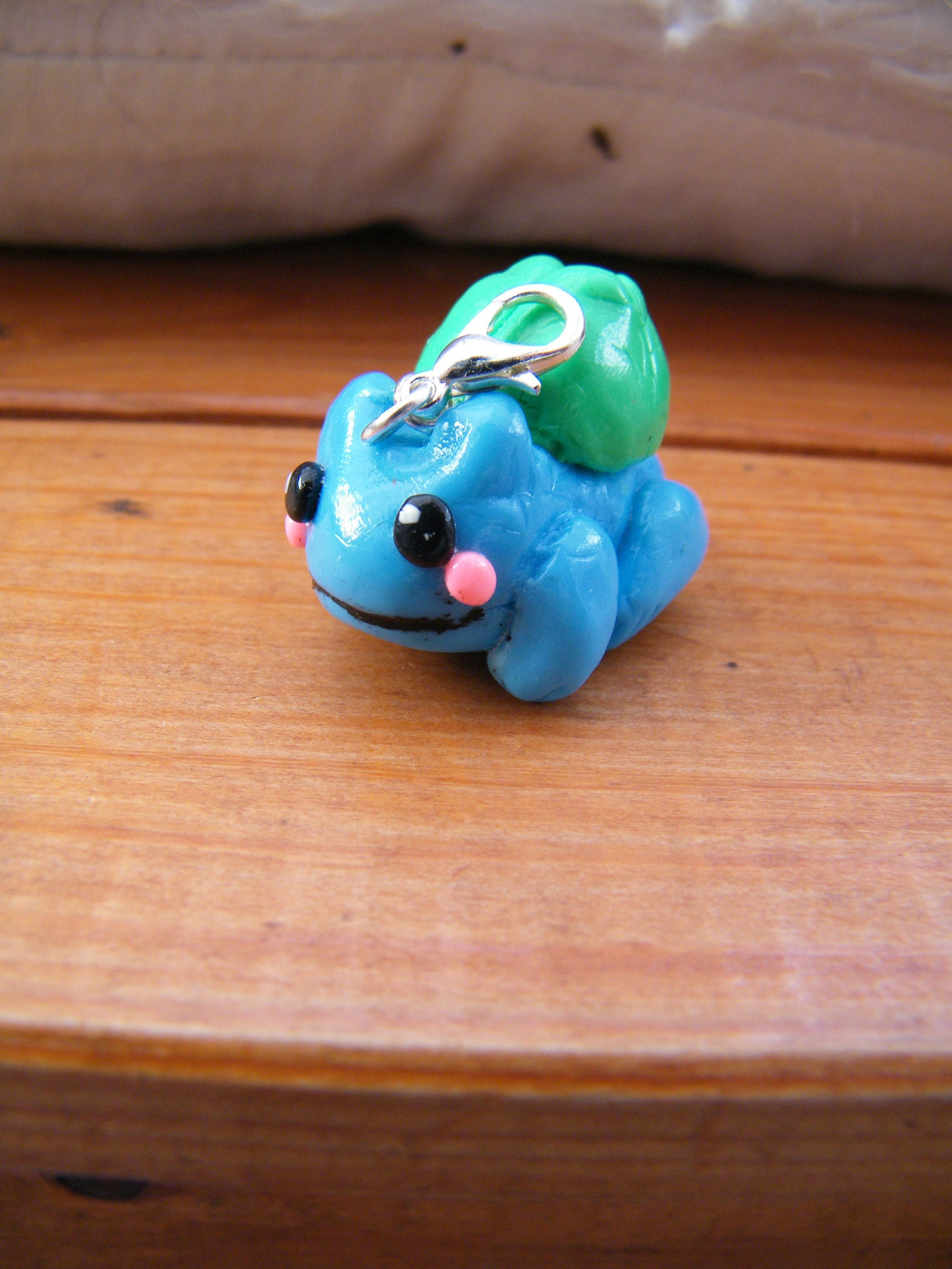 Cute Polymer Clay Pokemon Charm - Bulbasaur - Key Ring / Bag Charm ...