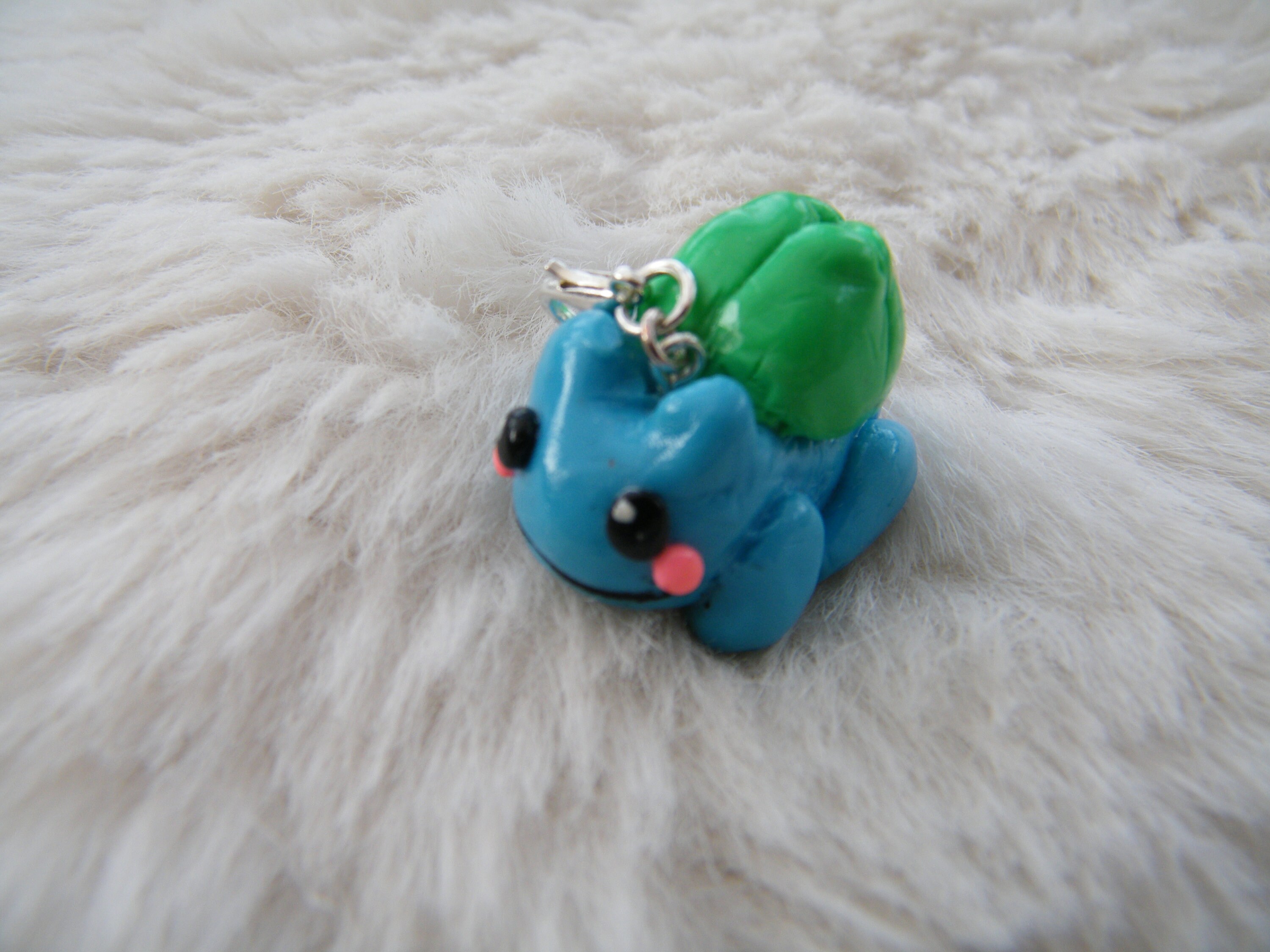 Cute Polymer Clay Pokemon Charm - Bulbasaur - Key Ring / Bag Charm ...