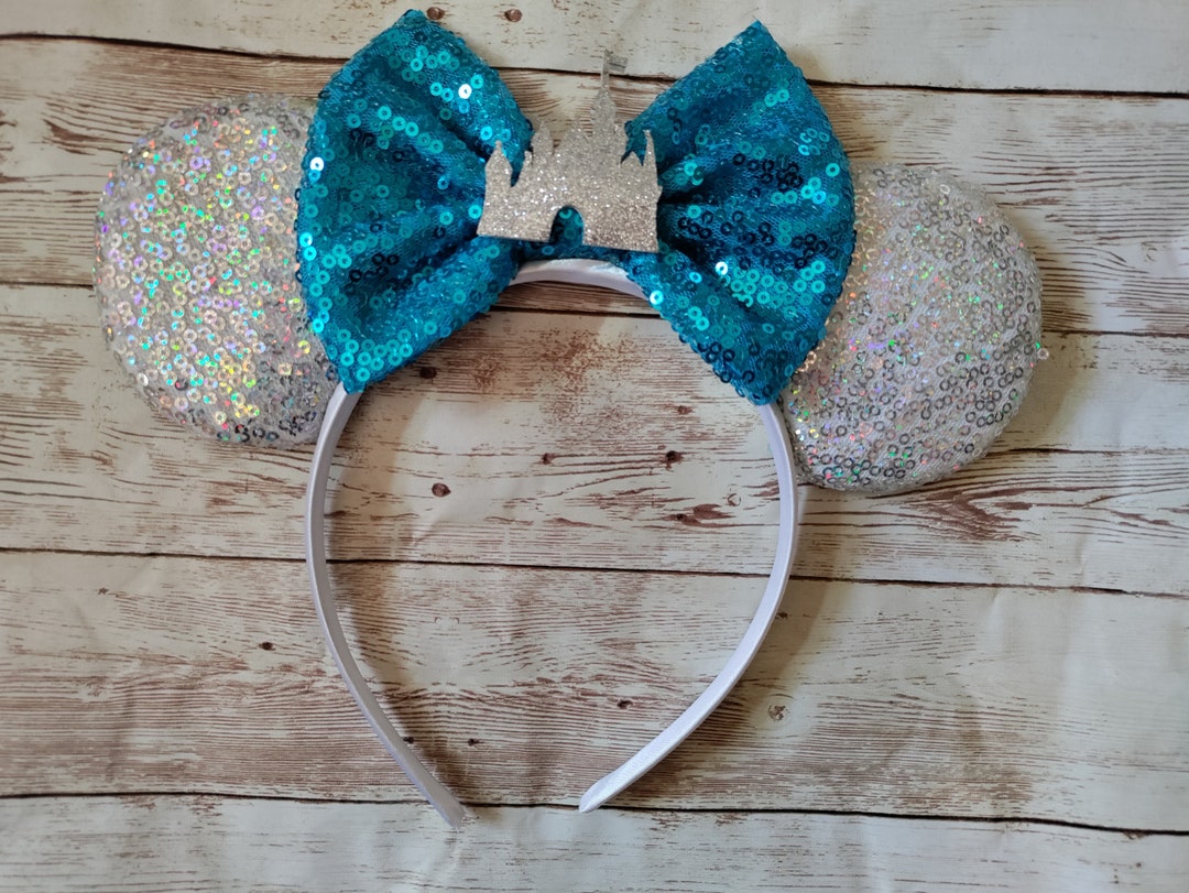 Cinder Ella Castle Sequin Minnie Ears Headband - Etsy