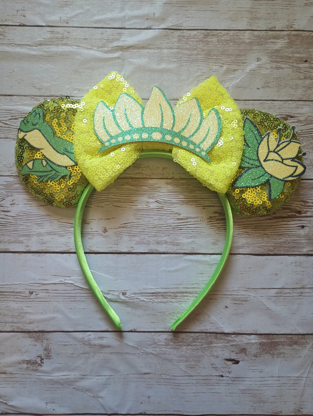 Princess Frog Tia Na Minnie Ears Headband - Etsy
