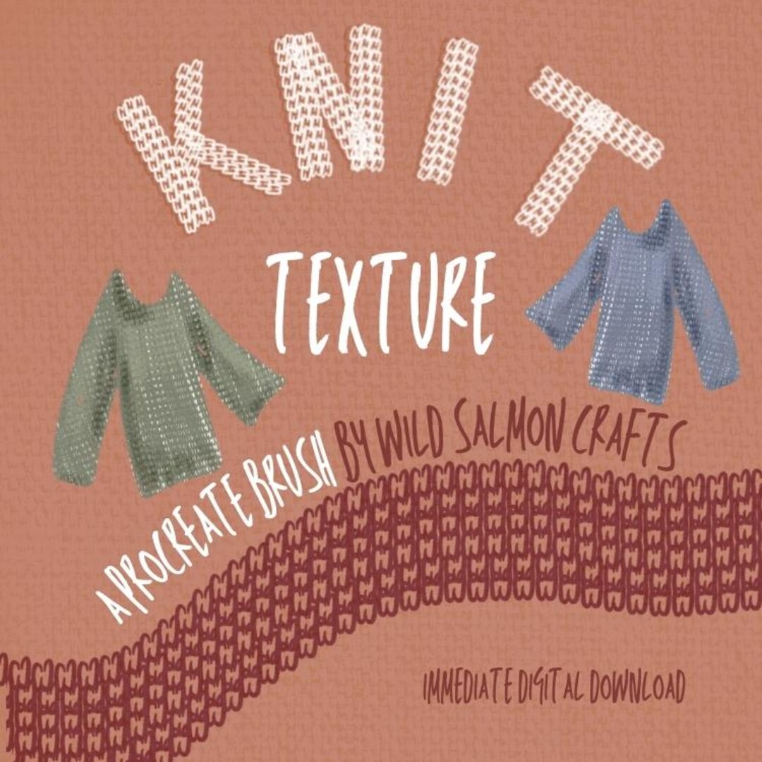 Knit Texture Procreate Brush: Realistic, Shading + Depth Digital ...