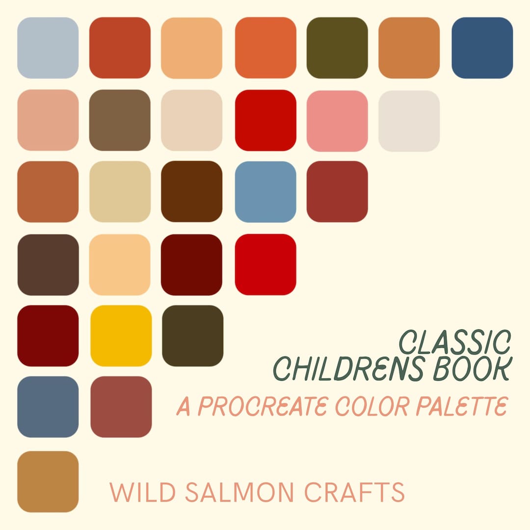Procreate Color Palette Childrens Book | Instant Download | Cottagecore ...