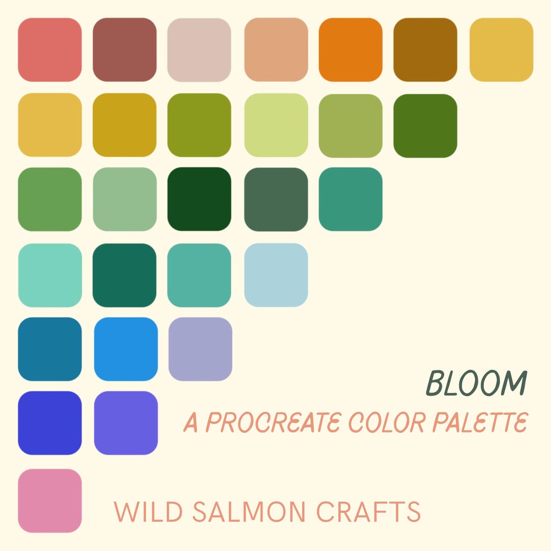 Bloom Procreate Color Palette Instant Download | Floral Bouquet Bright ...