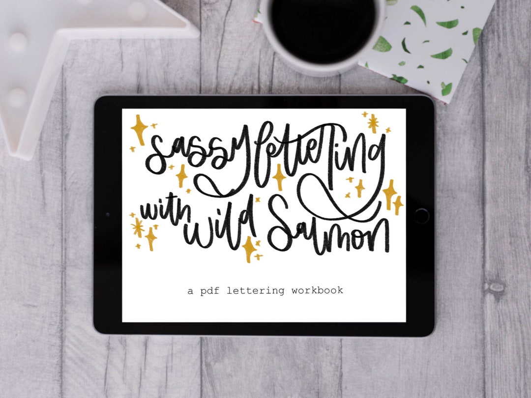Sassy Lettering Workbook for Procreate: Modern Calligraphy (instant ...