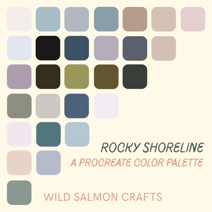 Rocky Shoreline Procreate Color Palette: Coastal New England (instant ...