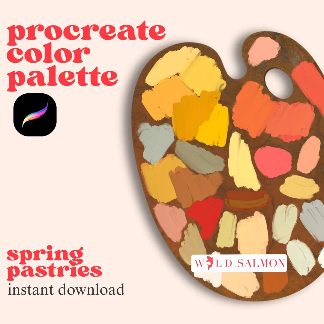 Procreate Color Palette: Spring Pastries, Cottagecore Bakery (instant ...