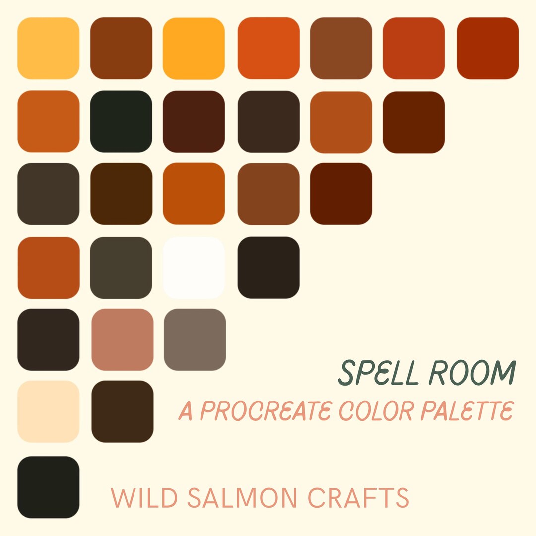 Spell Room Procreate Color Palette | Instant Download | Cottagecore ...