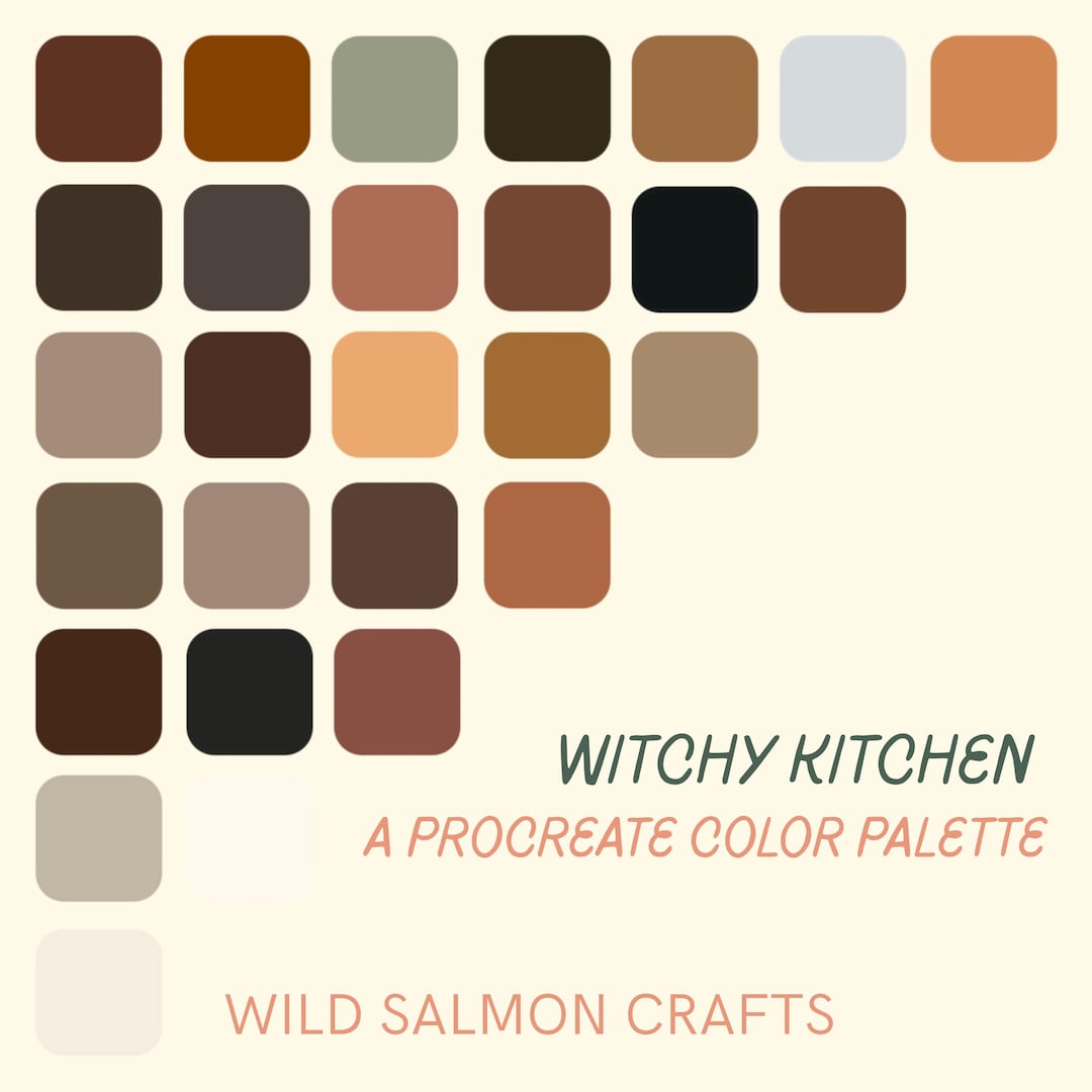 Witchy Kitchen Procreate Color Palette: Cottagecore Cooking (instant ...
