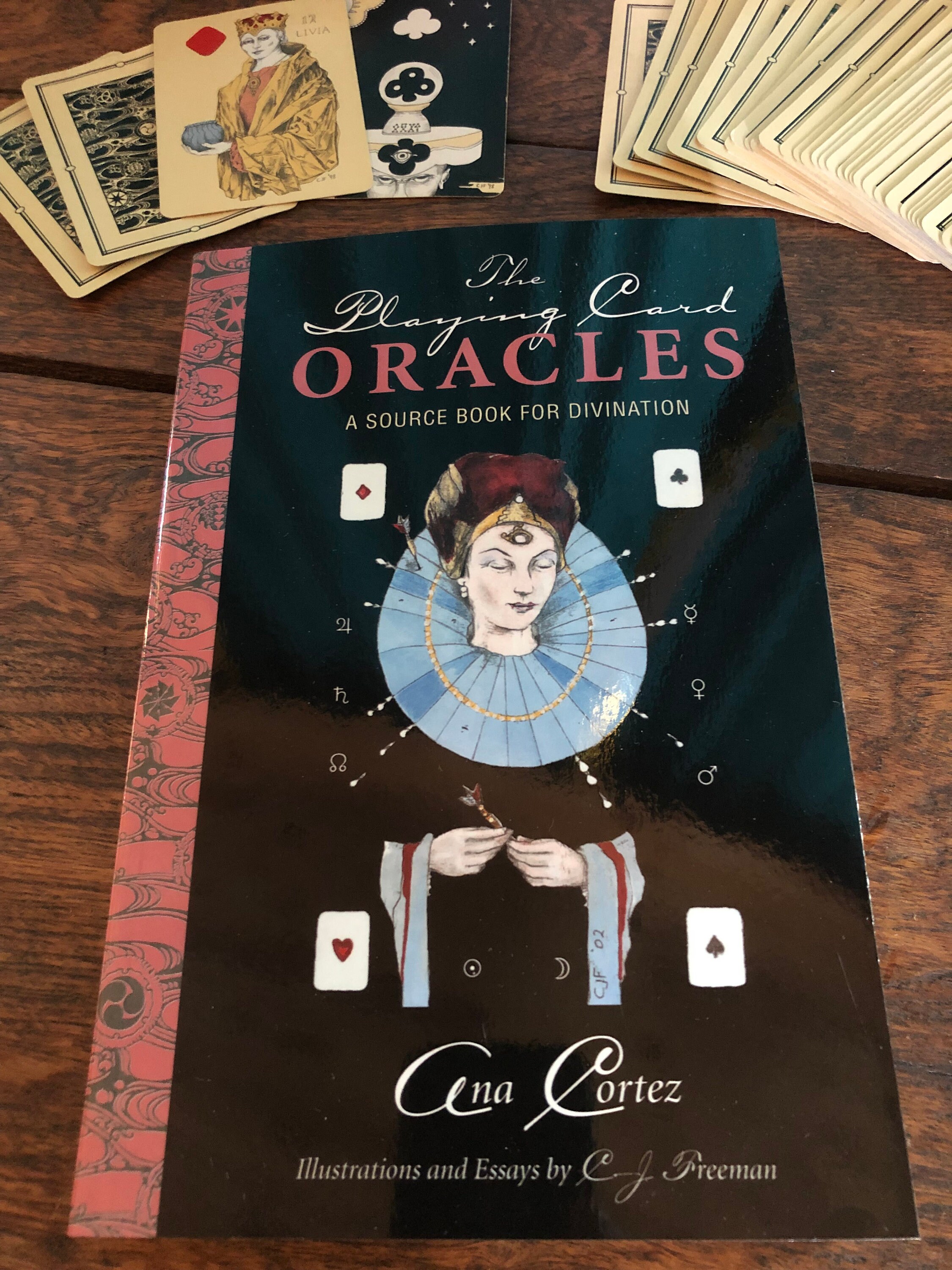 Author Signed Playing Card Oracles Book and Deck SET How to Cartomancy Divination Gothic ...