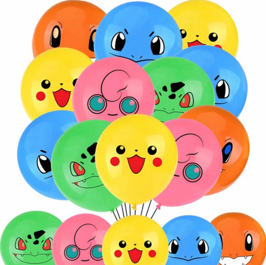 Pokémon Balloons Pokémon Party Balloons Free Shipping - Etsy