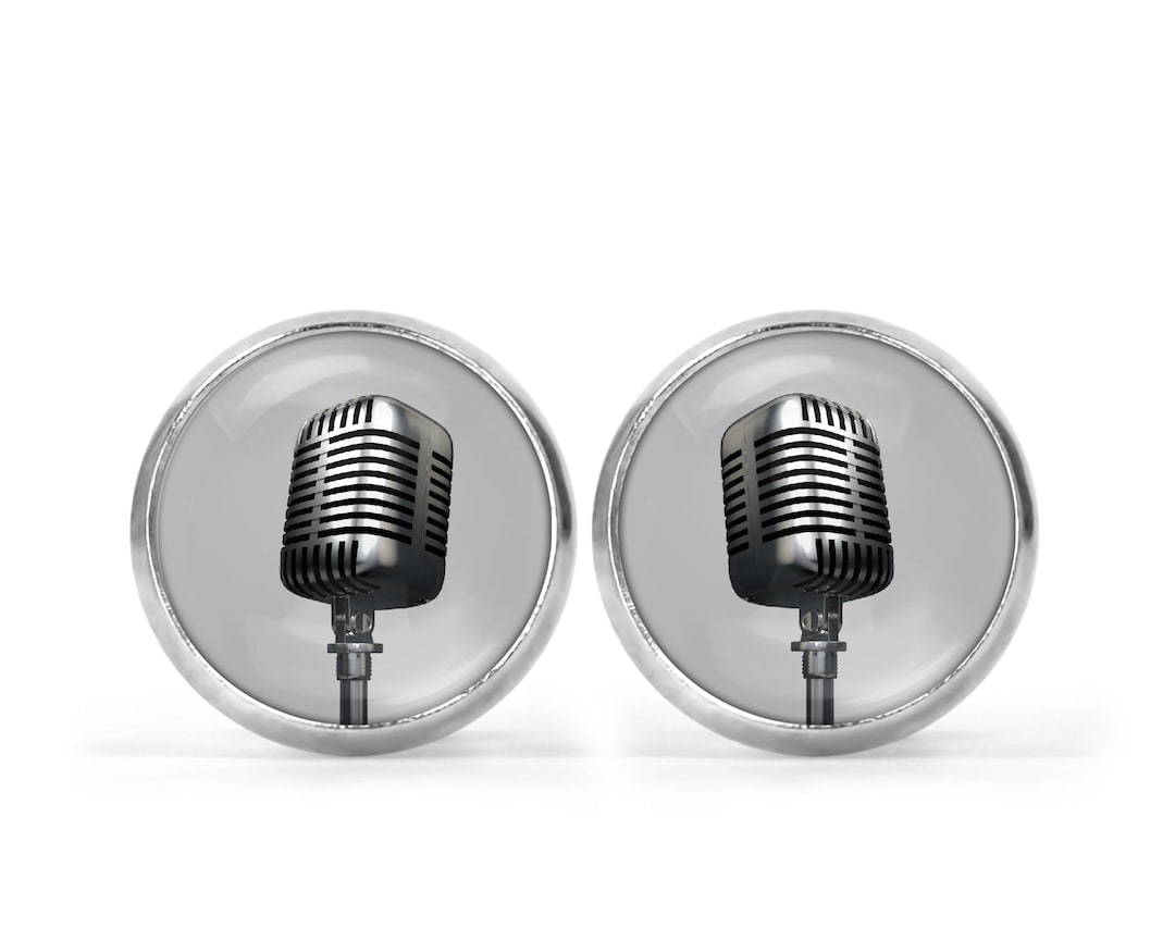 Microphone Stud Picture Earrings - Etsy