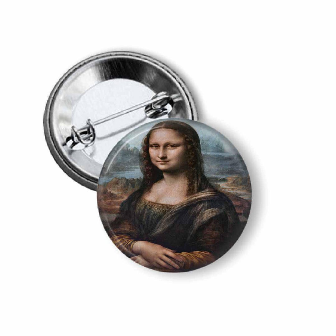 Mona Lisa Pinback Button - Etsy