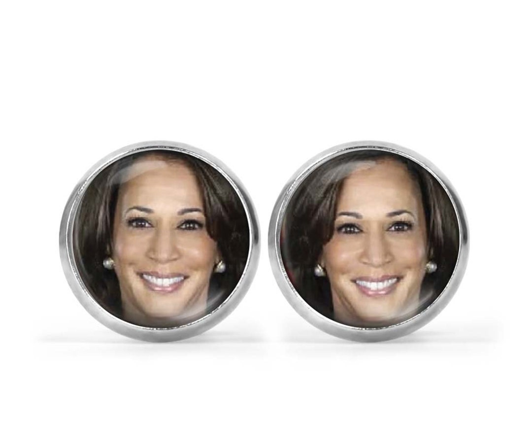 Kamala Harris Bezel Picture Earrings - Etsy