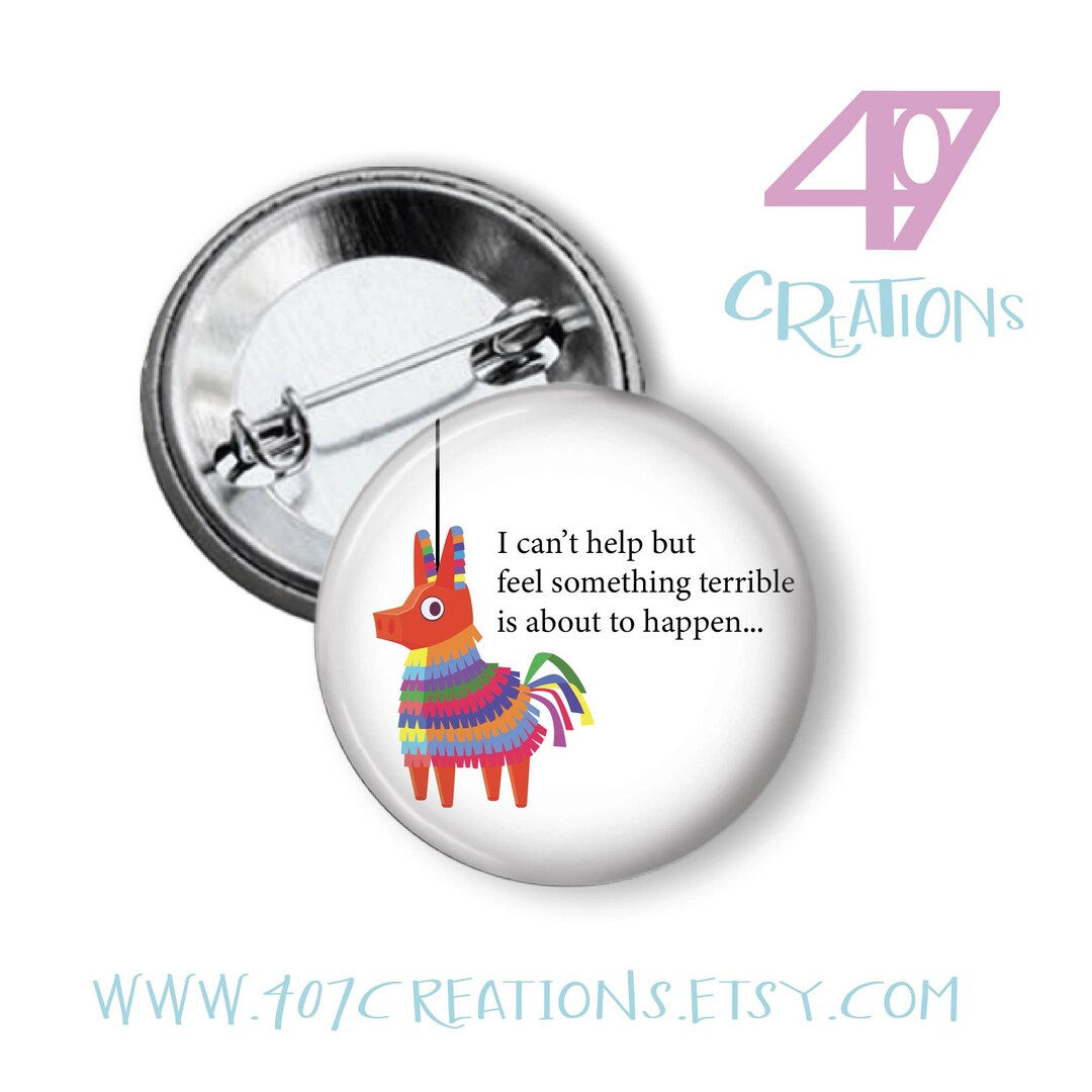 Piñata Humor Pin Button - Etsy