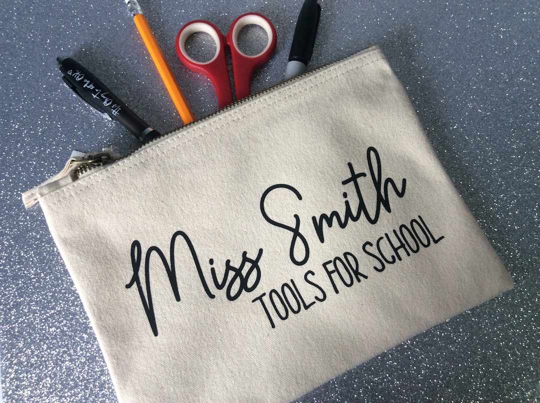 Personalised Teacher Gift School Pencil Case Accessory Pouch Teaching ...