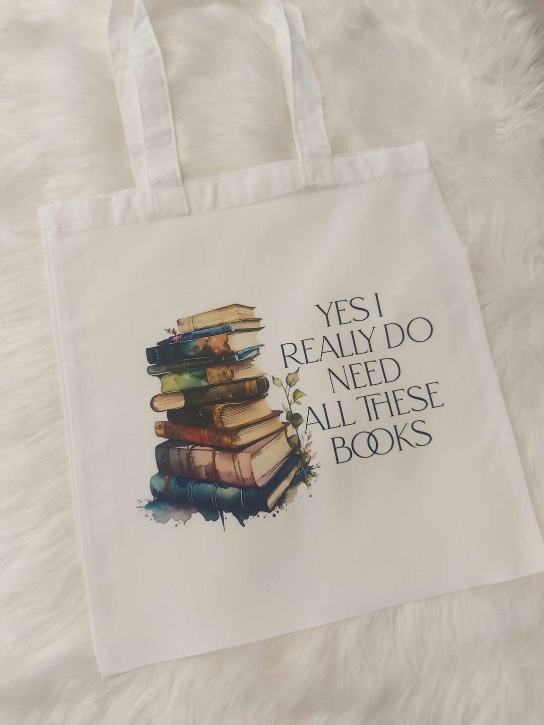 Book Lover Tote Bag | Yes I Really Do Need All These Books Quote | Gift ...