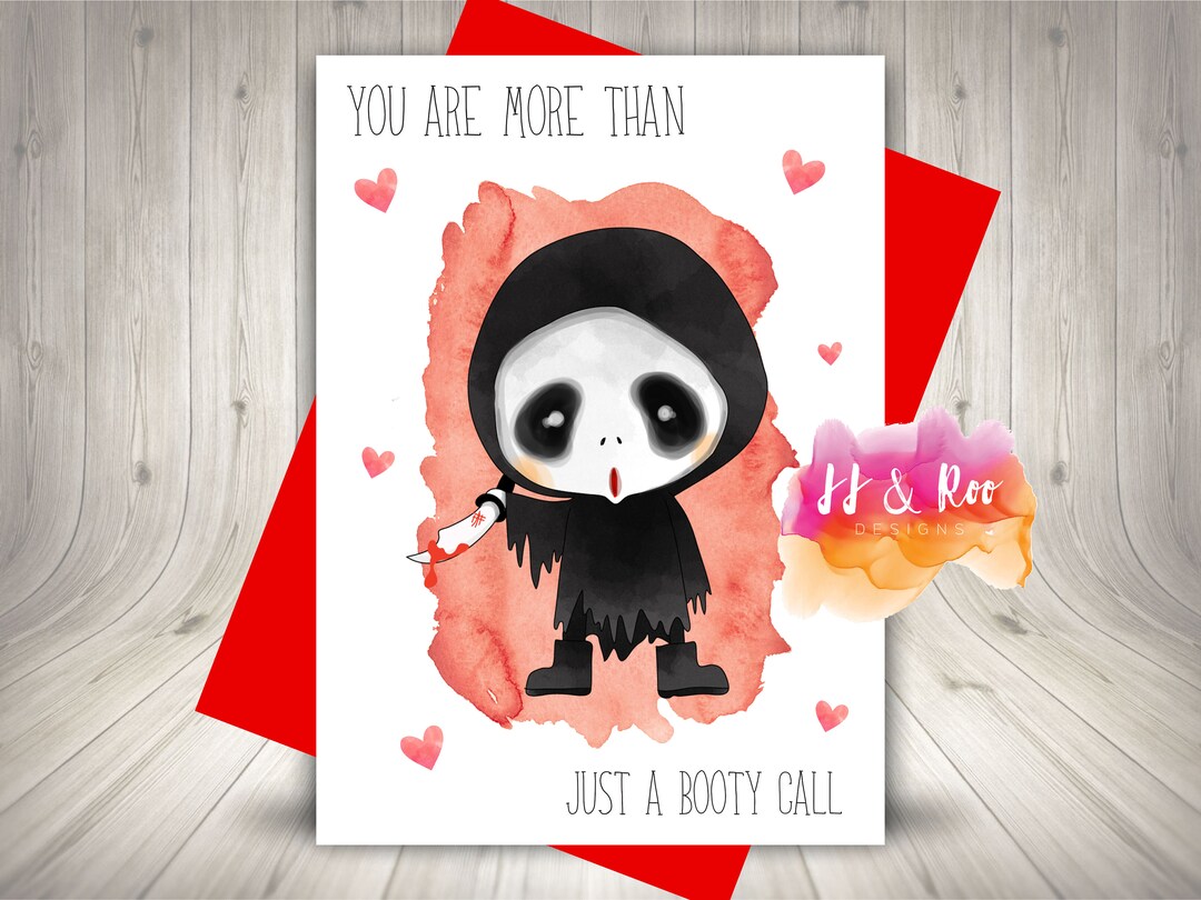 Scream Horror Movie Themed Valentine's Card Funny Ghost Face ...