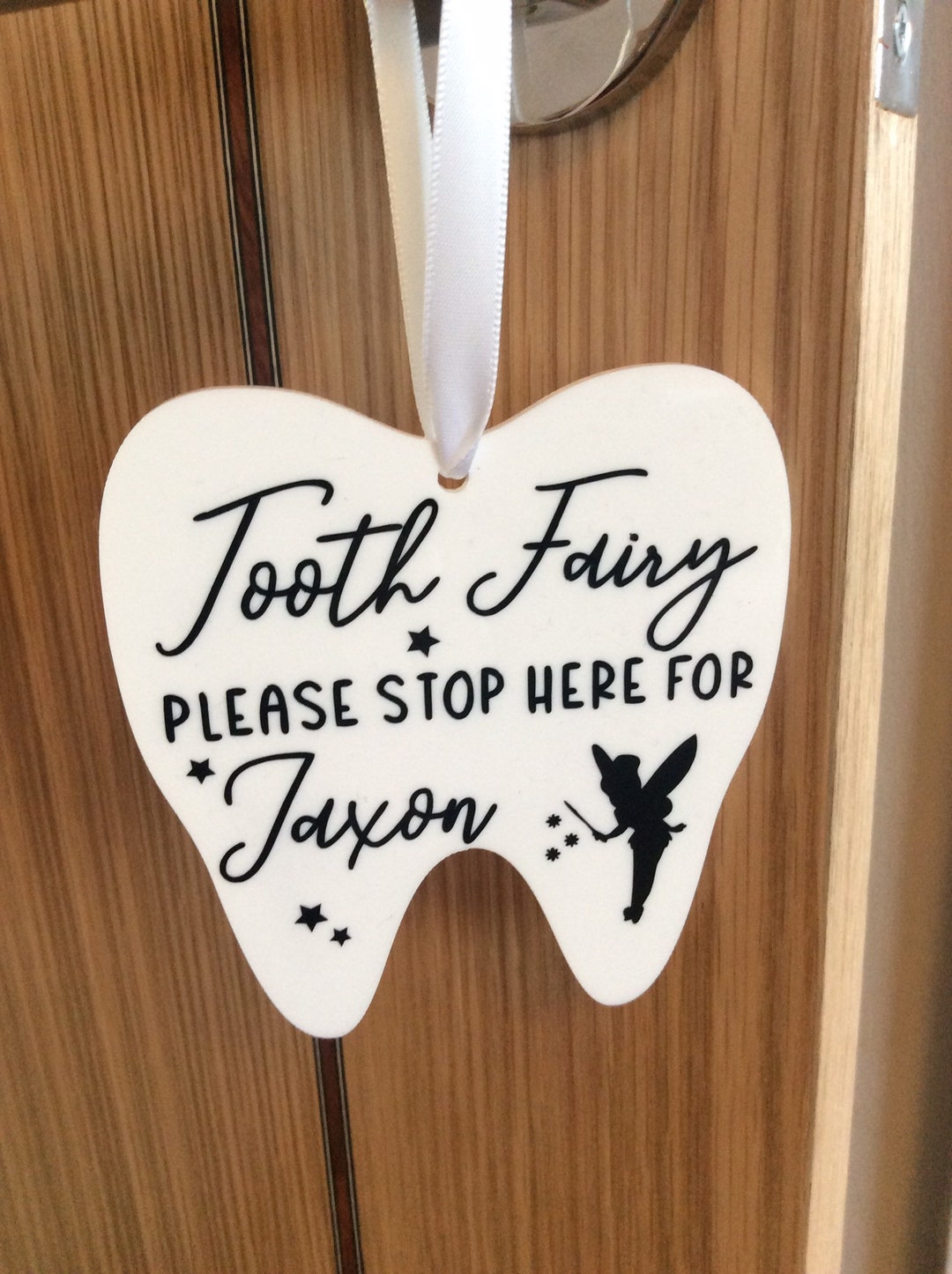 Personalised Tooth Fairy Door Sign, Keepsake Decoration, Lost Tooth ...