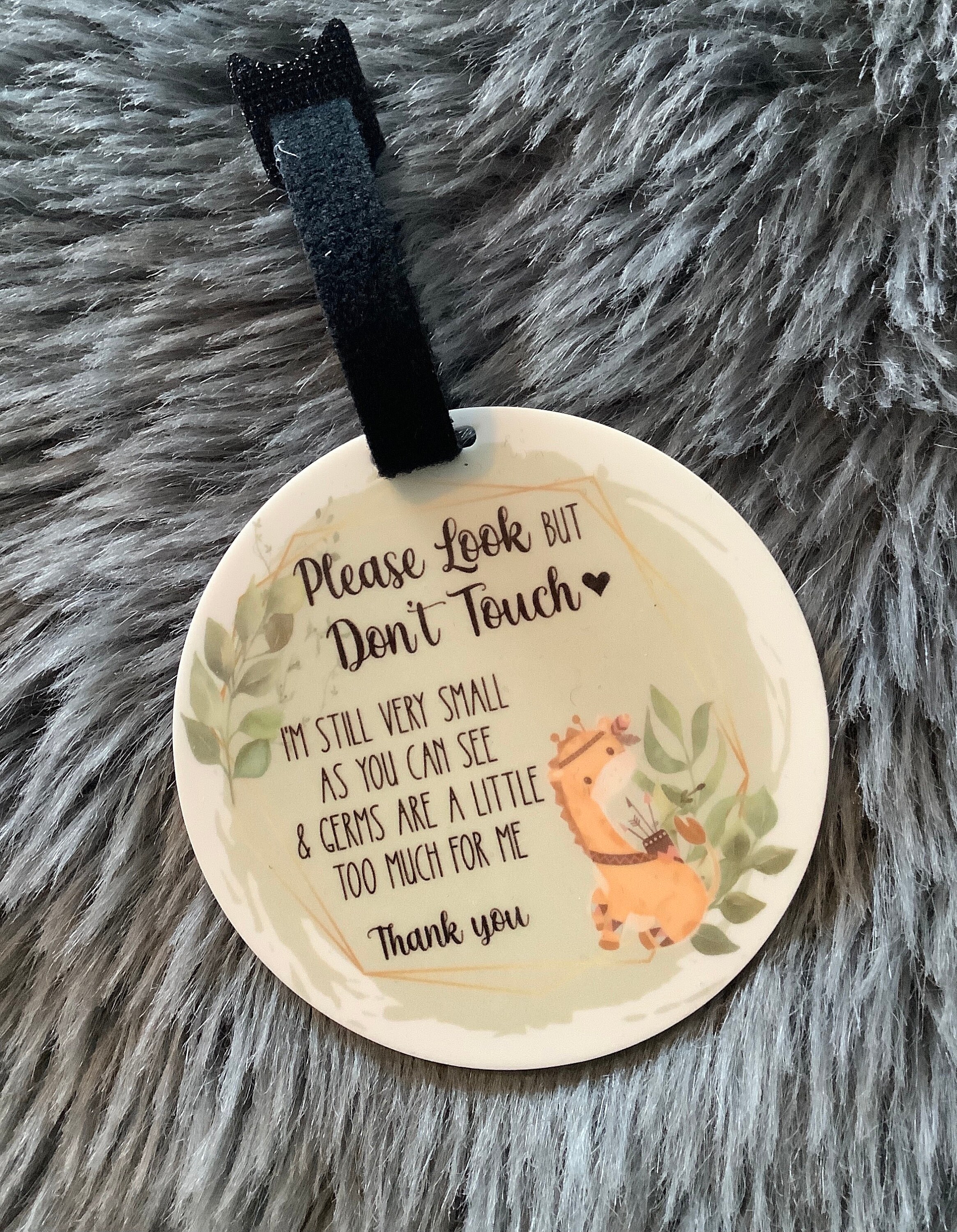 Please Don’t Touch Pram or Car Seat Tag | Cute Safari Animal Pushchair ...