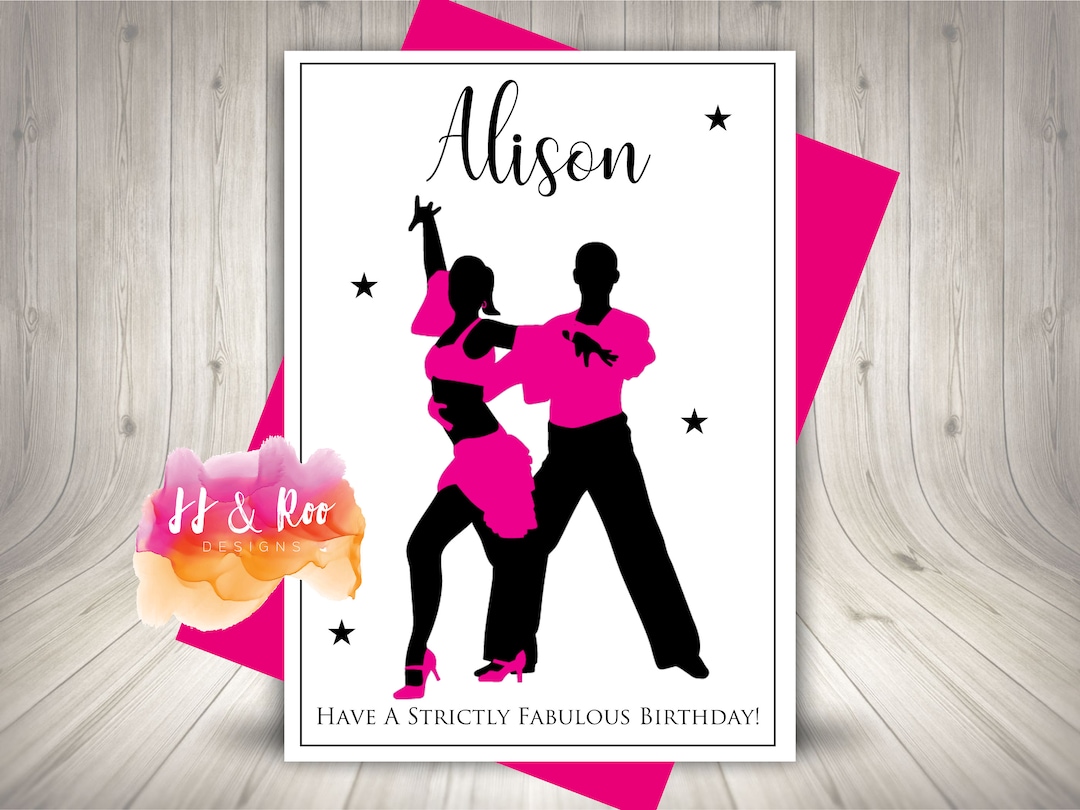 Personalised Latin/ballroom Dancing Birthday Card | Strictly Fans ...