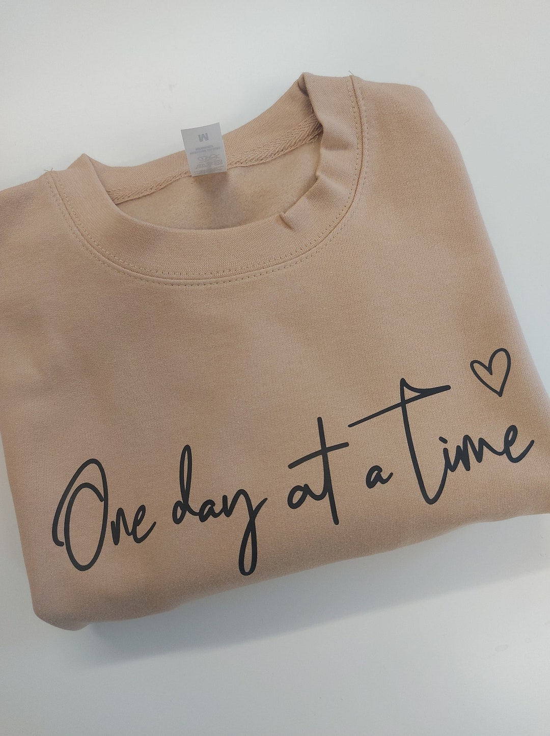 One Day at A Time Mental Health Quote Sweatshirt | Positivity Jumper ...