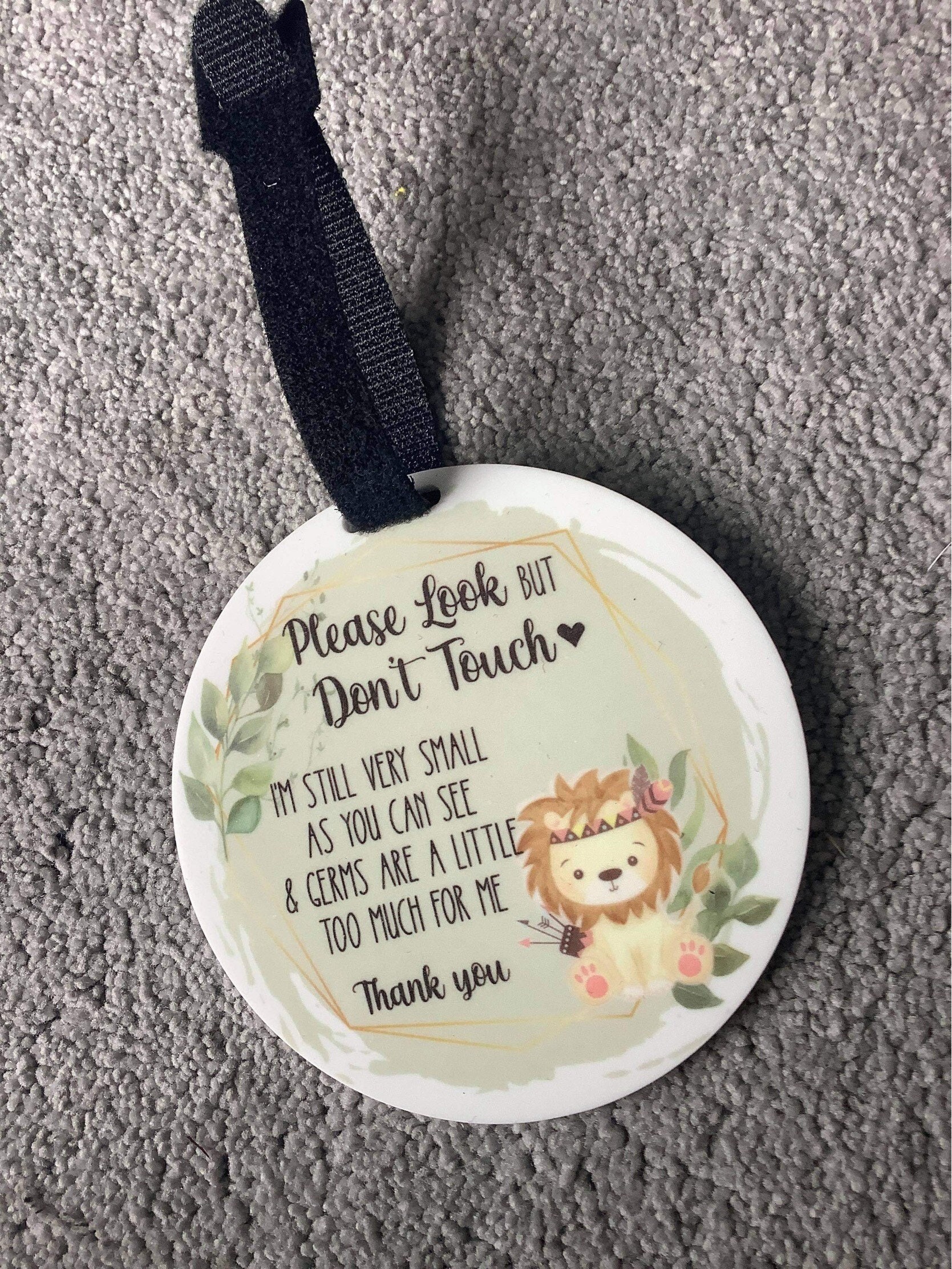 Please Don’t Touch Pram or Car Seat Tag | Cute Safari Animal Pushchair ...