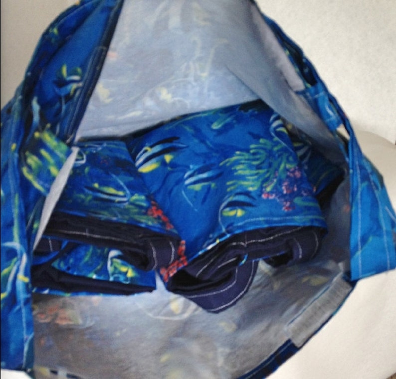 Tropical Fish Shopping Bag Carrier With 4 FREE Shopping Bags - Etsy