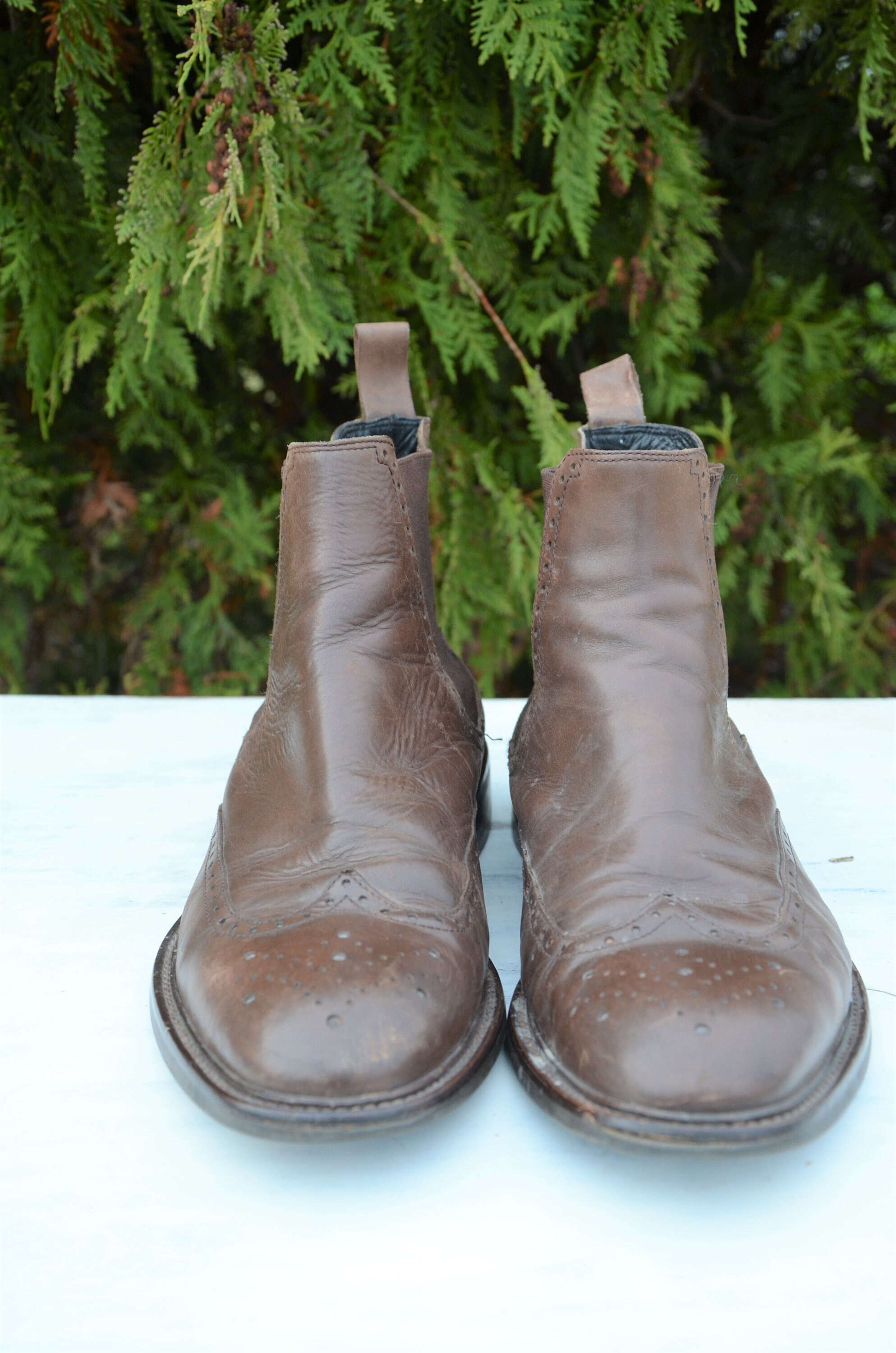 Men Half Boots Leather Brown Men's Shoes Men Country - Etsy
