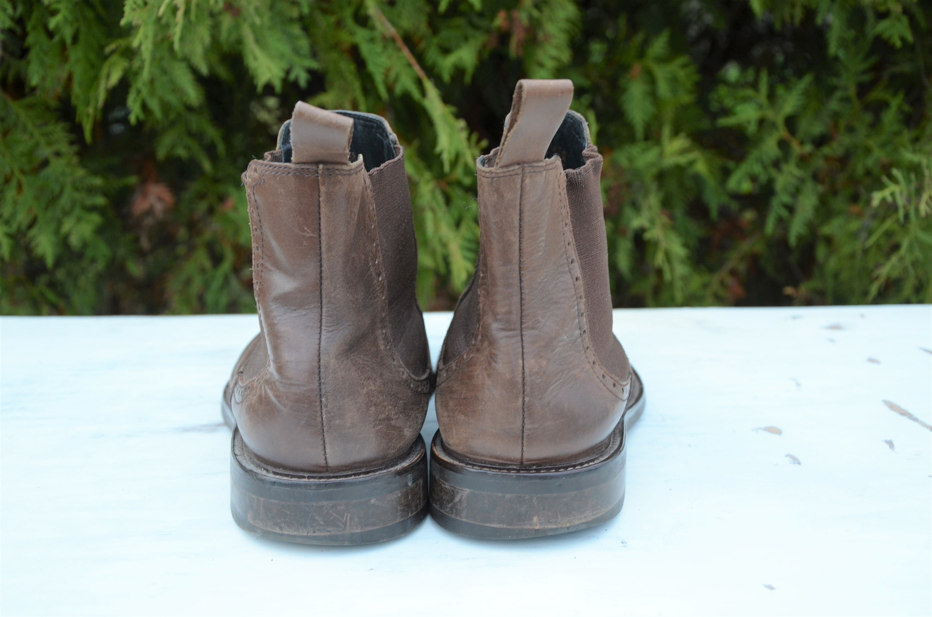 Men Half Boots Leather Brown Men's Shoes Men Country - Etsy