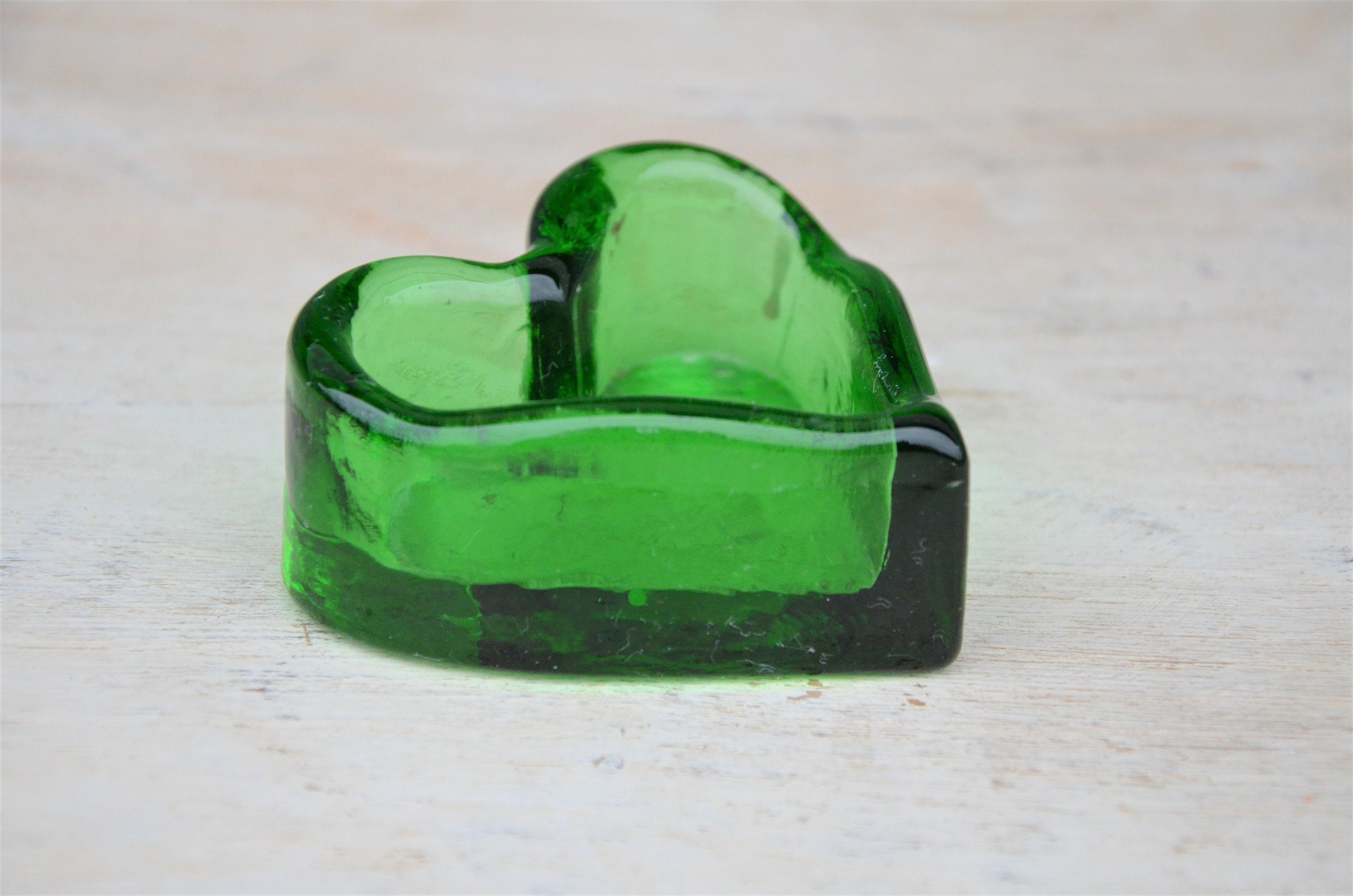 Green Glass Small Snacks Dish, Vintage Pottery Dish for Snacks, Vintage ...