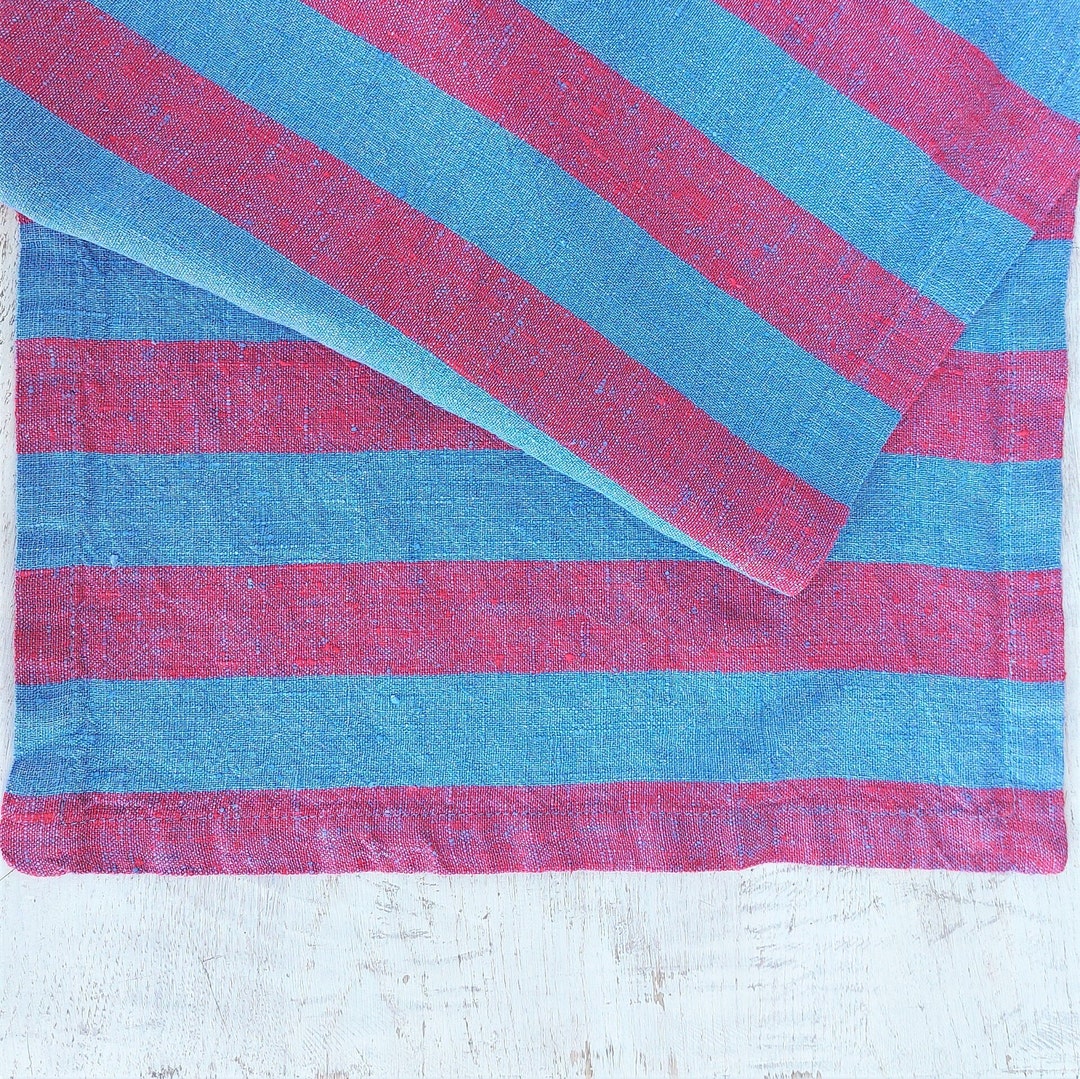 Striped Long Table Runner, Linen Table Runner, Kitchen Table Runner ...