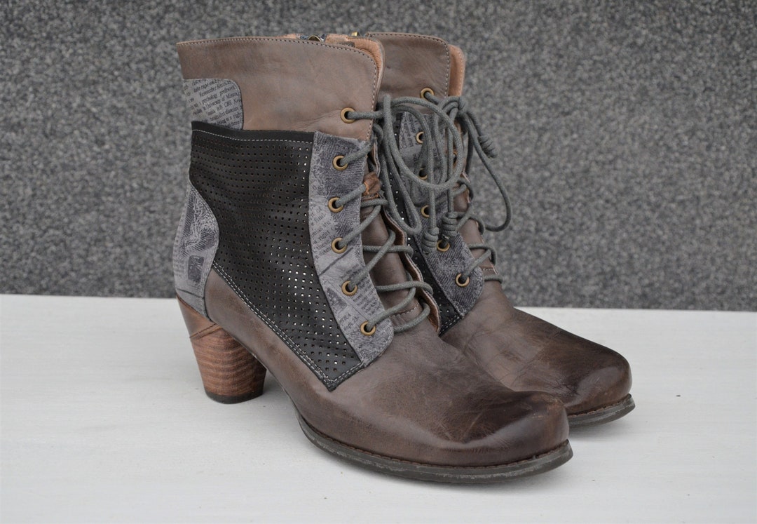 Women Ankle Half Boots, Women's Ties Boots, Women's Leather Shoes ...