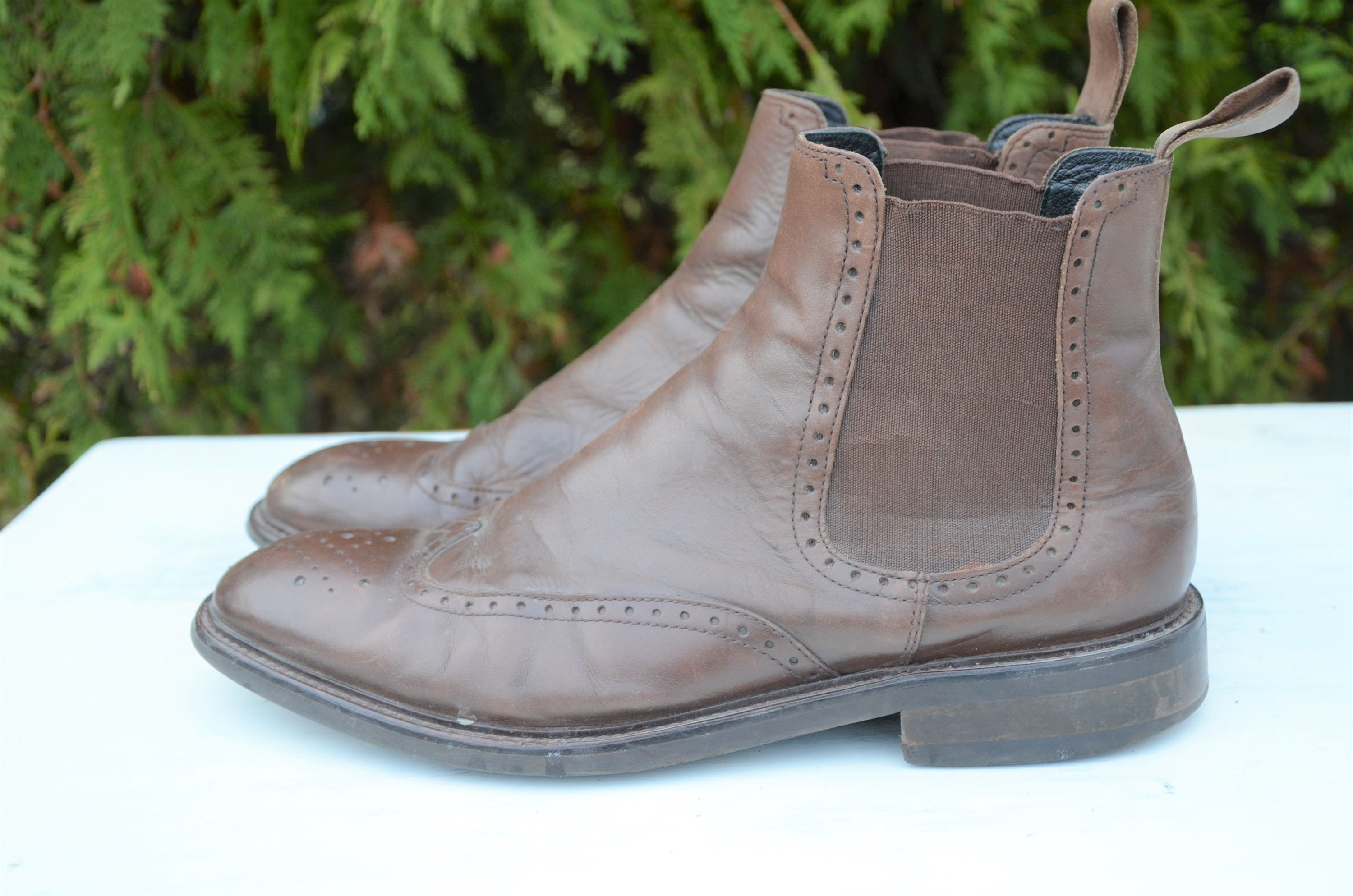 Men Half Boots, Leather Brown Men's Shoes, Men Country Boots, Men's ...
