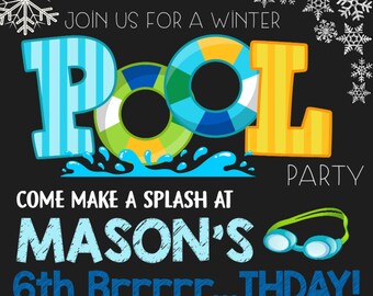 Winter Pool Party | Etsy