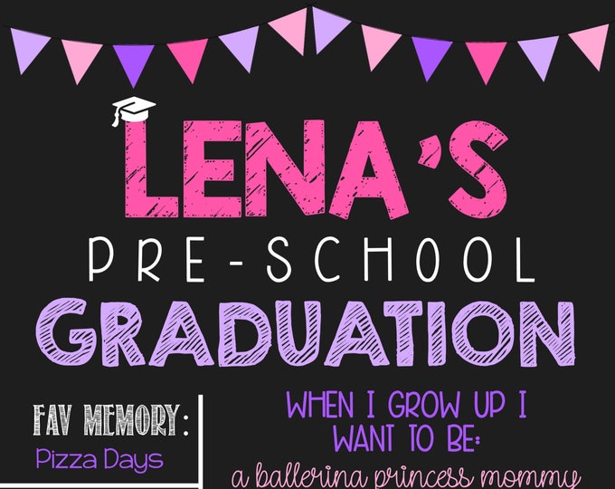 Graduation Poster Chalkboard High School Graduation College Graduation ...