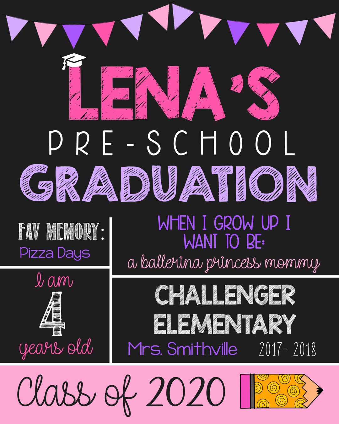 Graduation Poster Chalkboard High School Graduation College Graduation ...