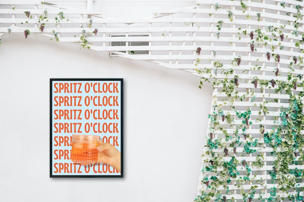 Spritz O'clock Retro Cocktail Art Print Alcohol Poster - Etsy