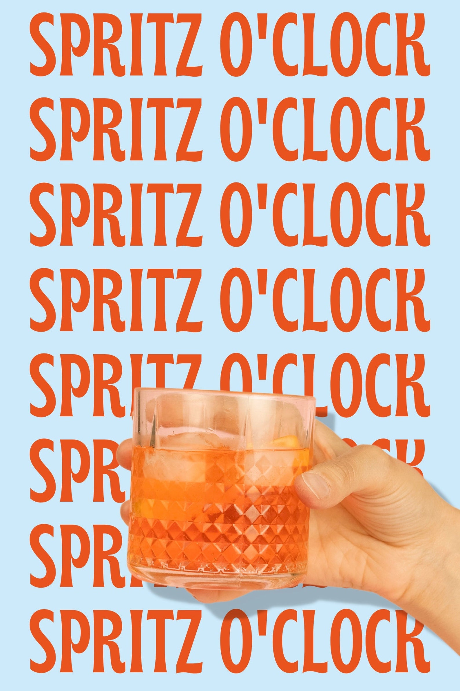 Spritz O'clock Retro Cocktail Art Print Alcohol Poster, Bar Cart ...